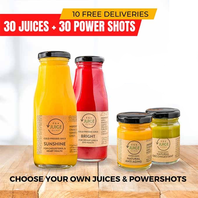 Home Delivery 30 power shots +30 juices package